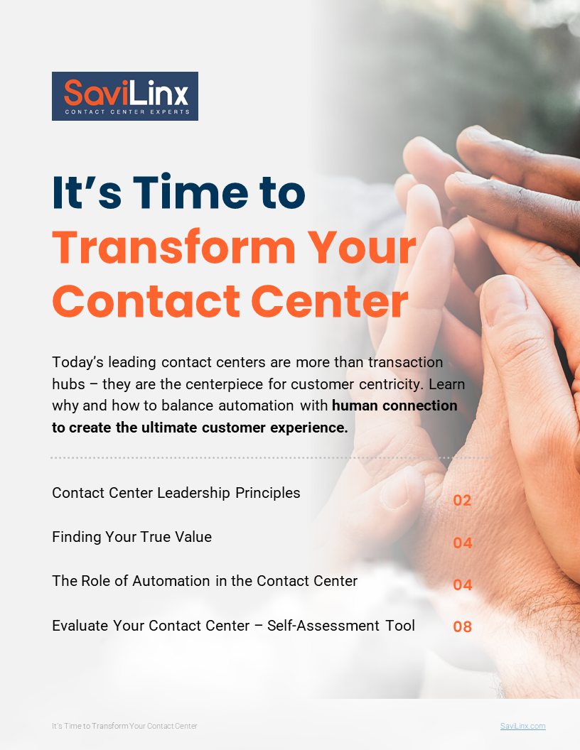 Transform Your Contact Center | SaviLinx
